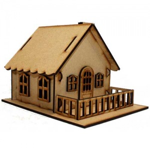 Chalet Cottage with Fence - MDF House Kit